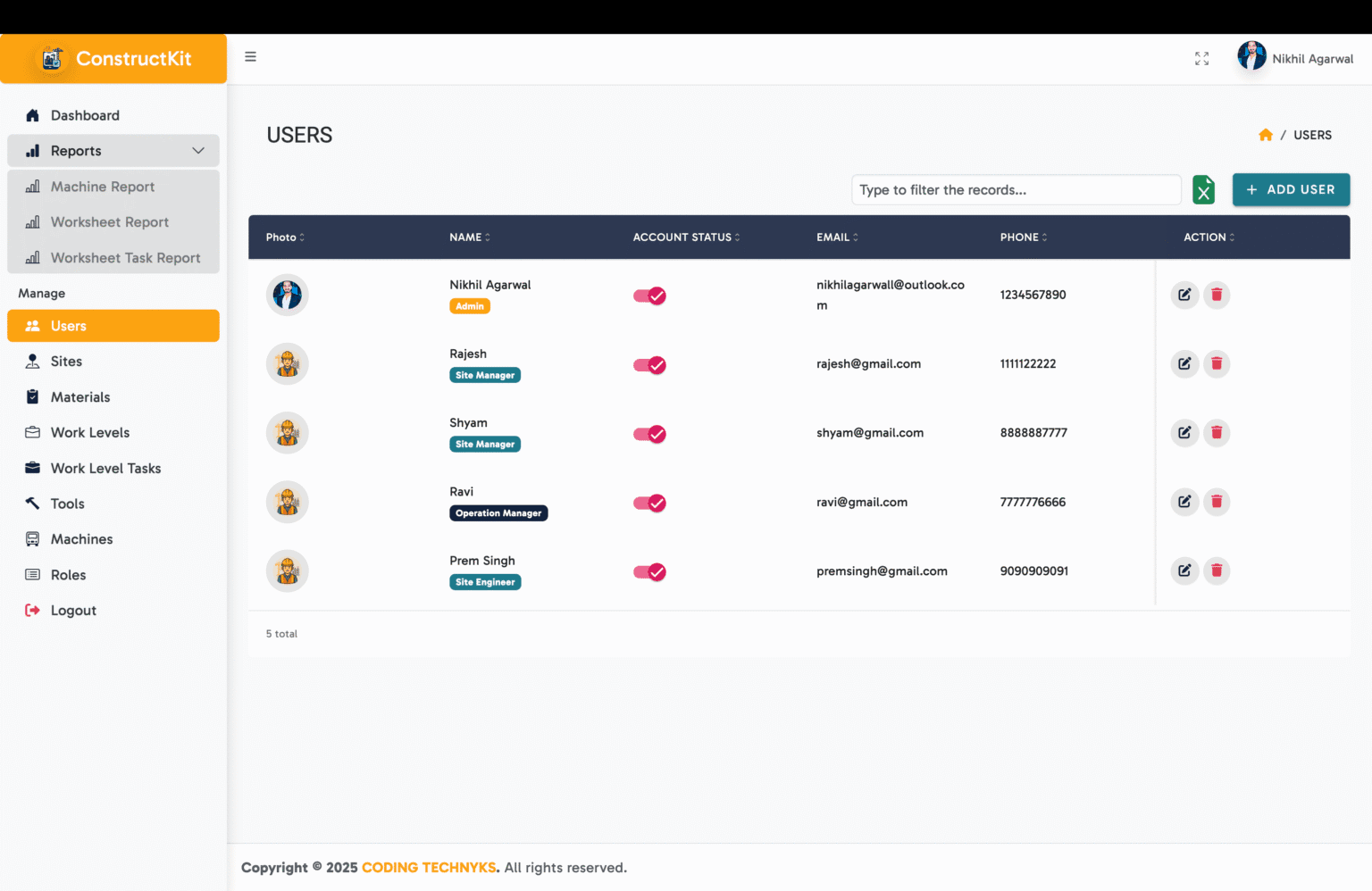 🚧 Construct Kit App – The Ultimate Construction Site Management System ...